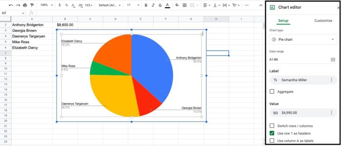 Labeling Legends in Google Sheets