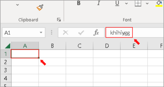 Unable to Type in Excel