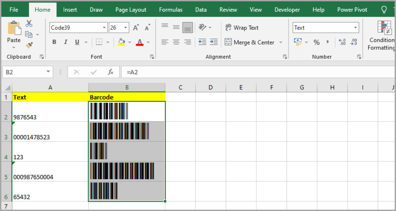 Creating Barcodes In Excel