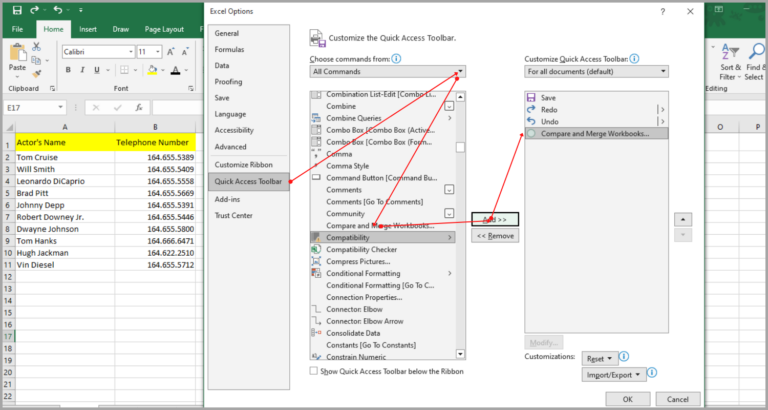 Comparing Two Excel Documents to Identify Differences