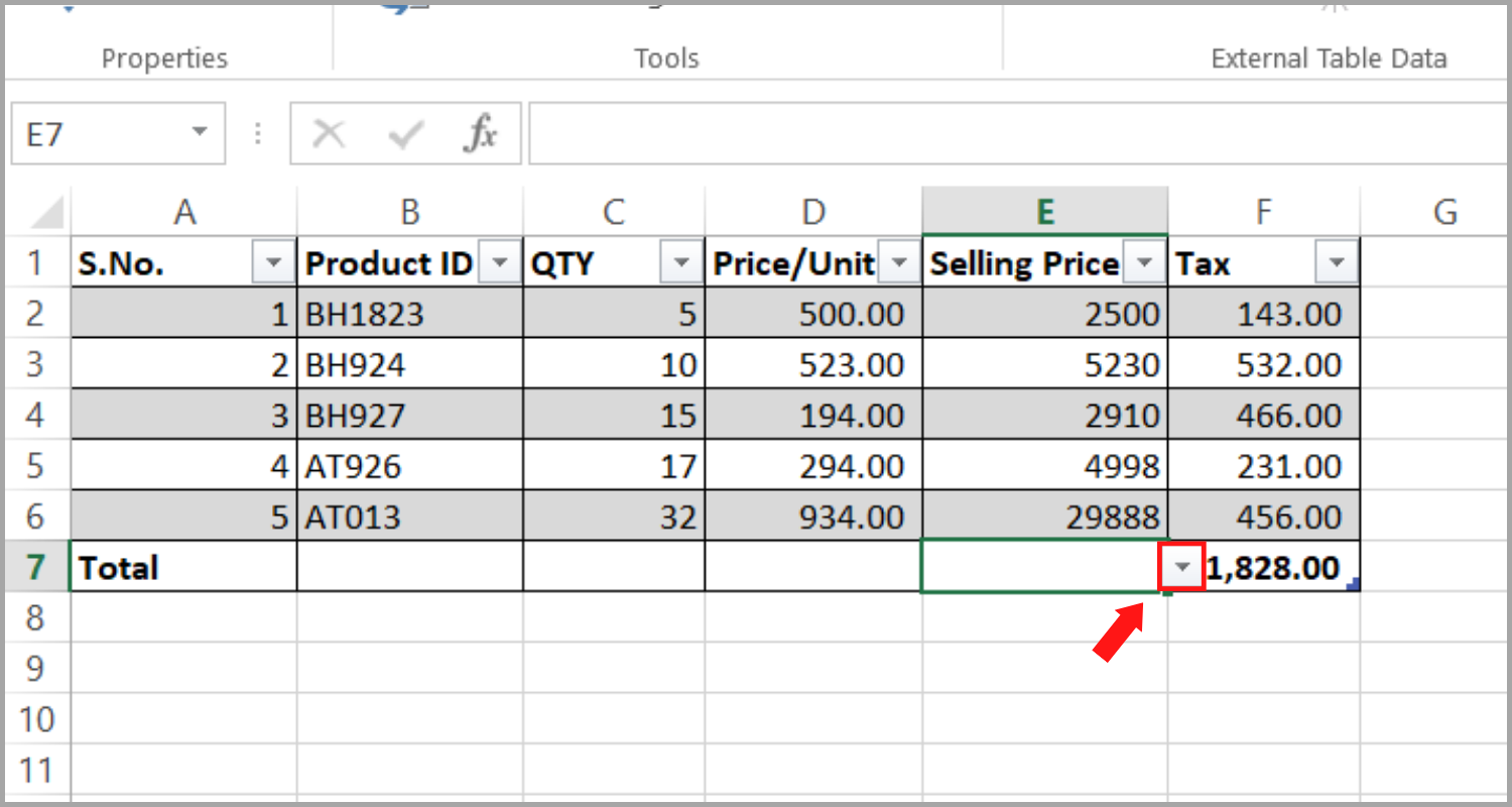 How to Add Total Row in Excel Table - Step-by-Step Guide