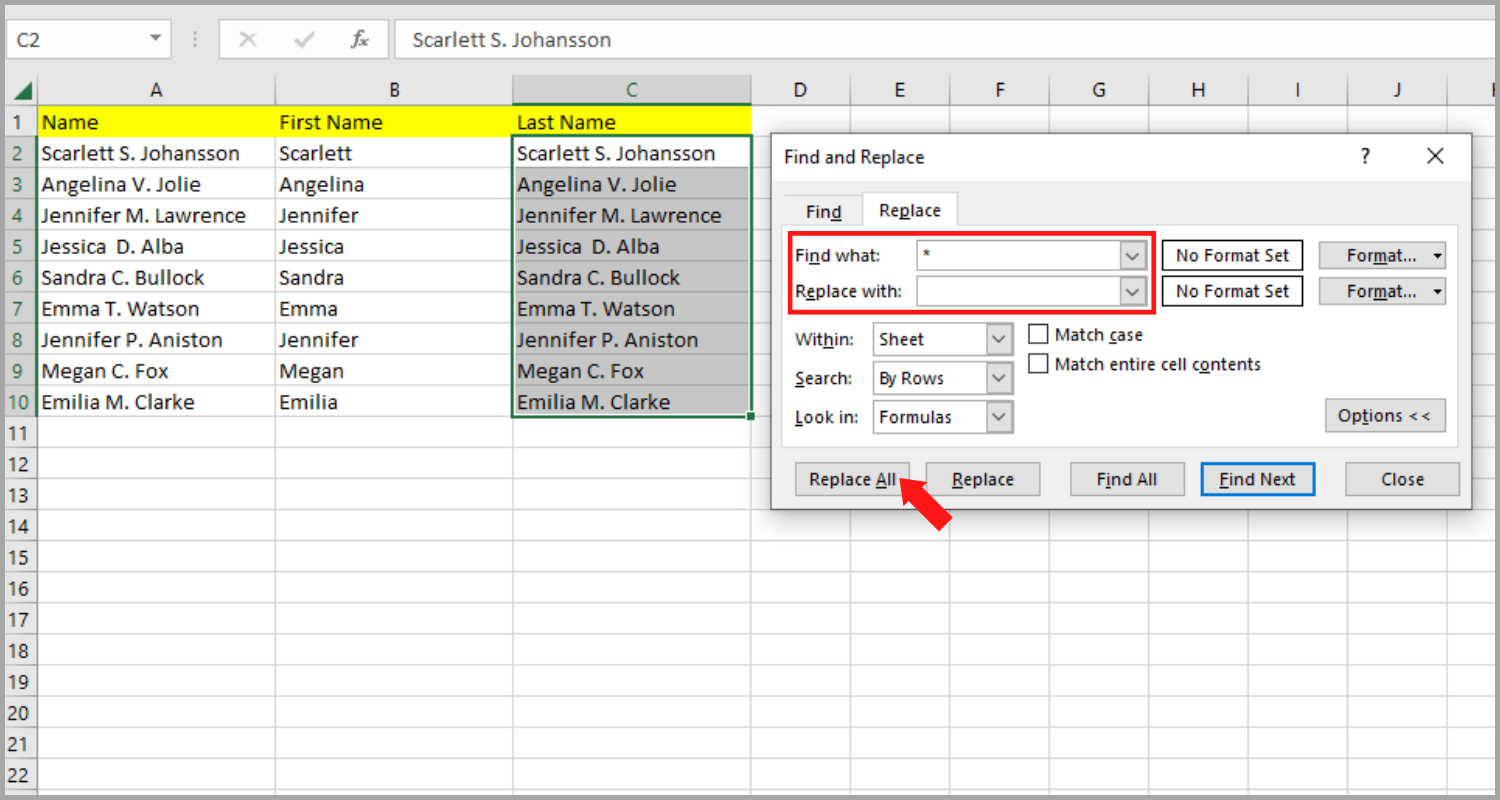 How To Separate Names In Excel 5 Methods Of Splitting Names