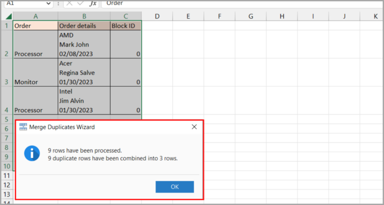 How to Consolidate or Merge Excel Rows While Retaining Data