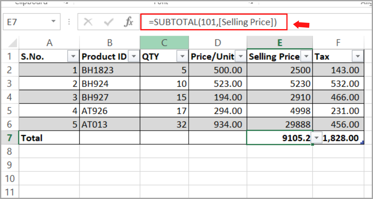 How to Add Total Row in Excel Table - Step-by-Step Guide