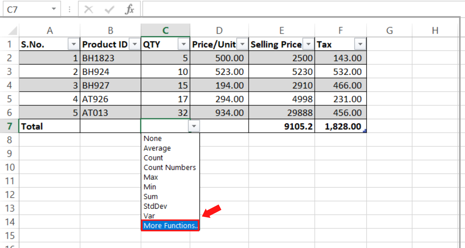 How to Add Total Row in Excel Table - Step-by-Step Guide