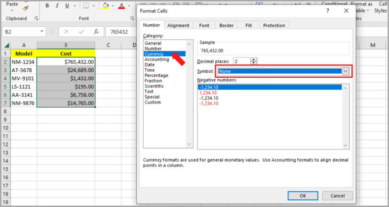 Remove Dollar Signs in Excel - [ 4 Different Methods to Delete $]