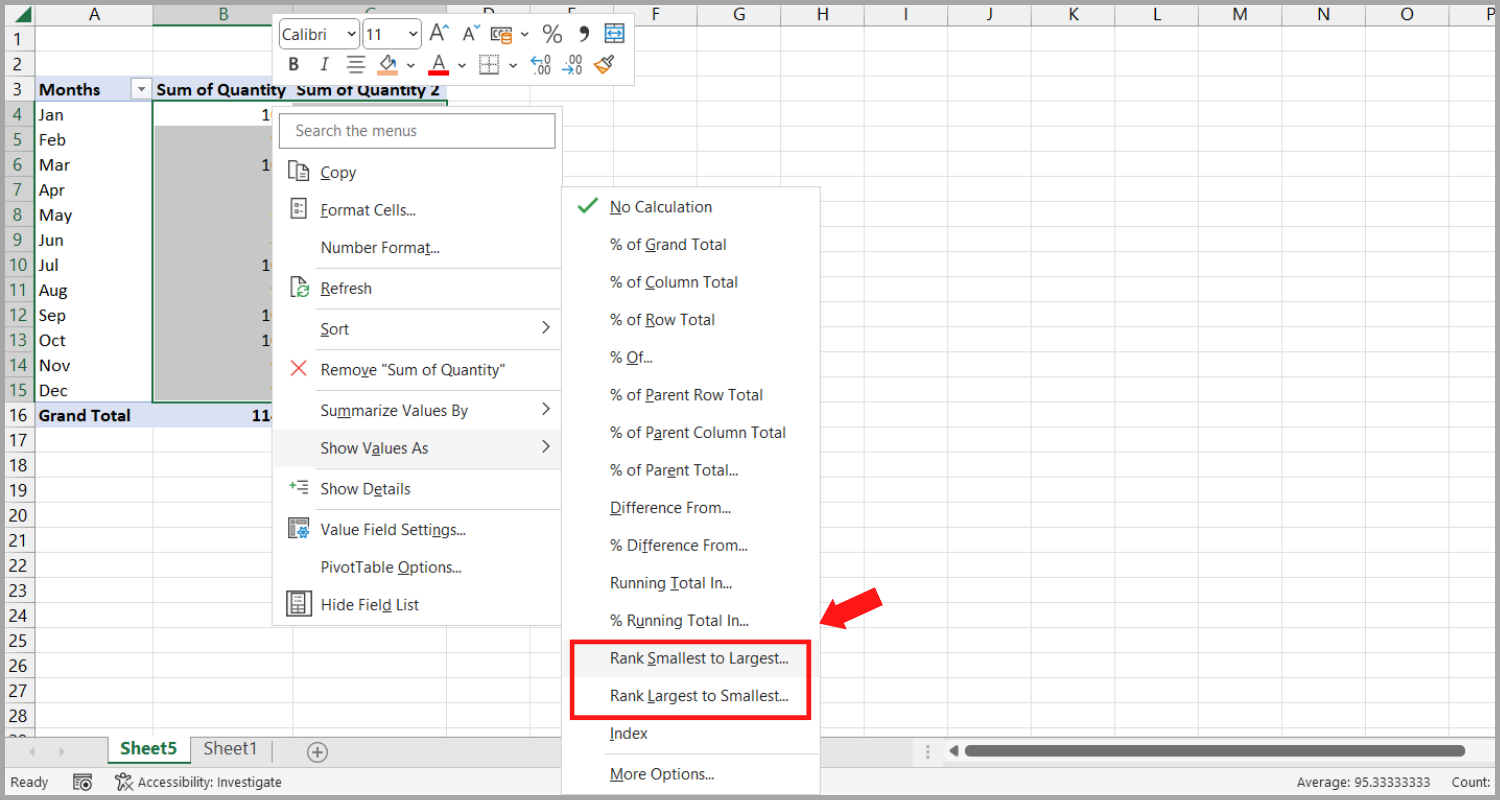 Adding Ranks to Pivot Tables in Excel