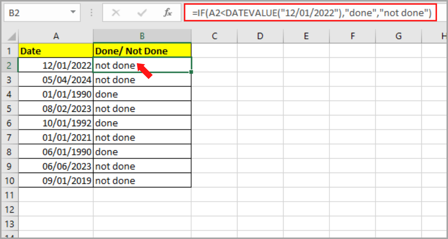 How To Use The IF Function With Dates In Microsoft Excel