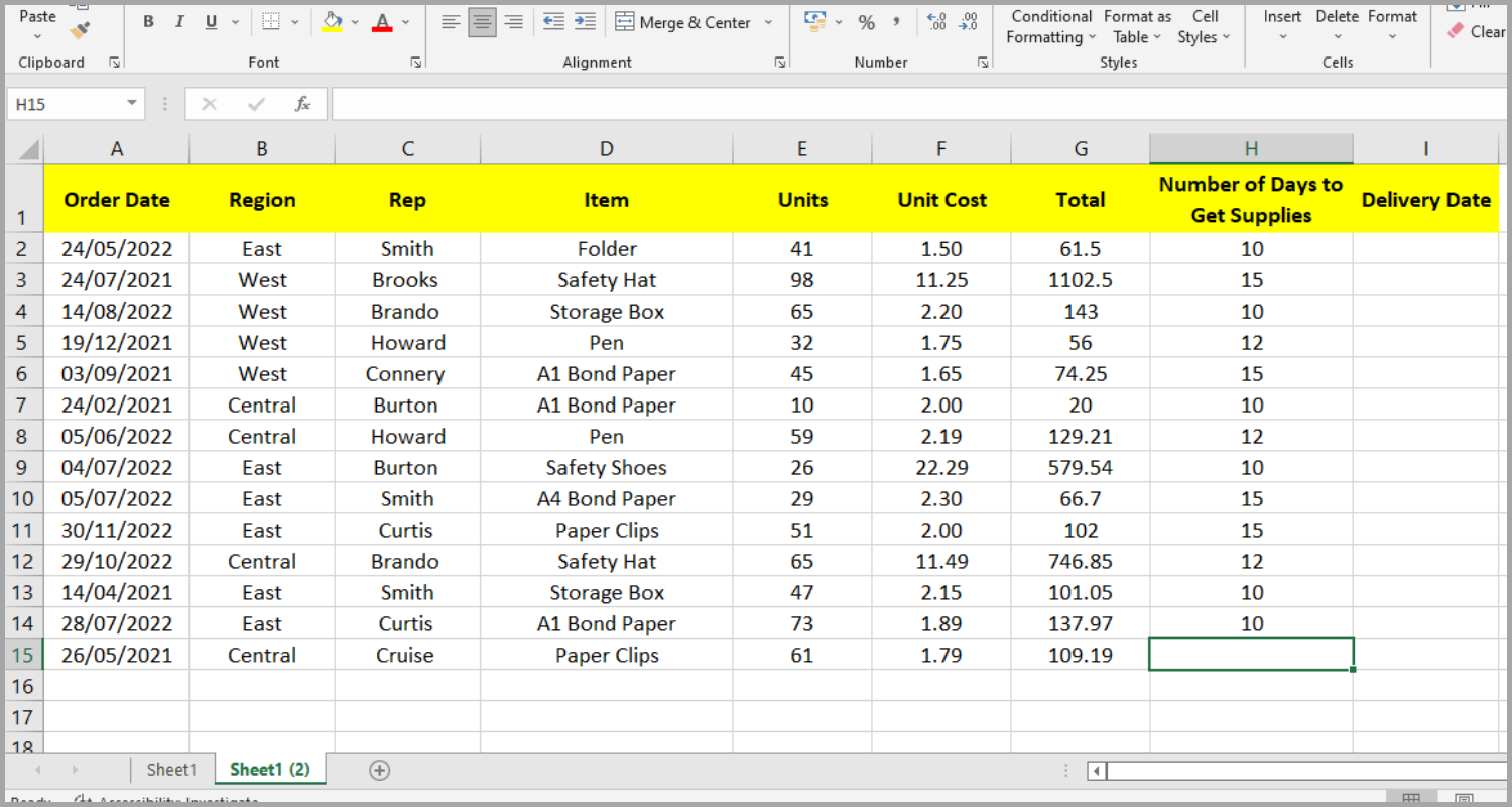 Adding Days To A Date In Excel