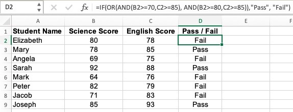 Using Excel If Statements With Multiple Conditions Range And Or 