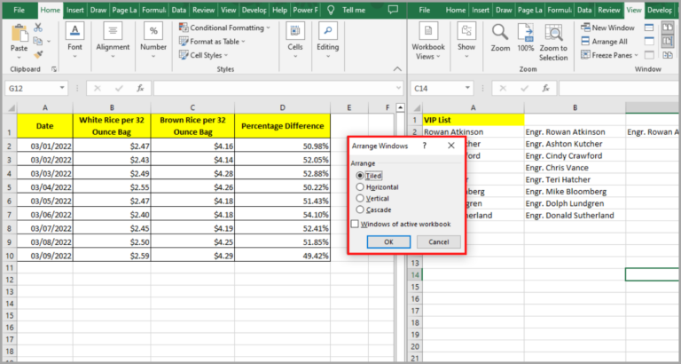 Comparing Two Excel Documents to Identify Differences