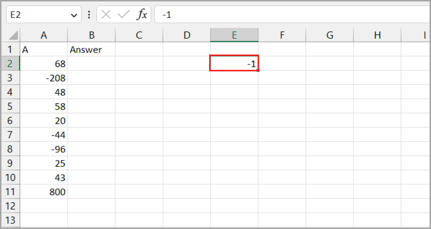 Converting Negative Values to Positive Values in Excel