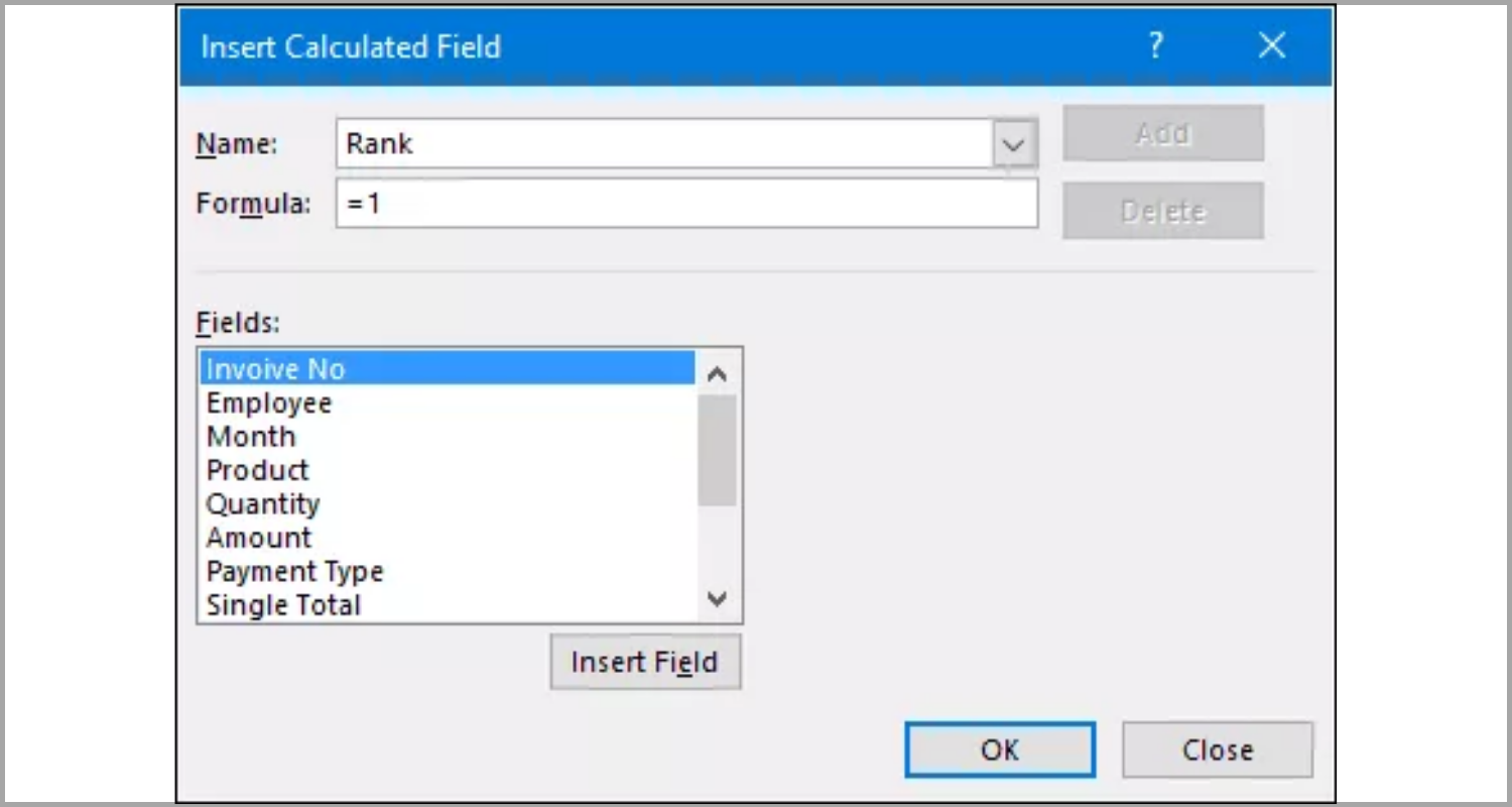 Adding Ranks to Pivot Tables in Excel