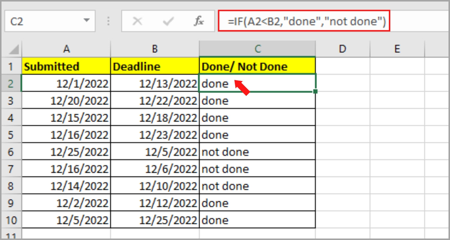 How to Use the IF Function with Dates in Microsoft Excel