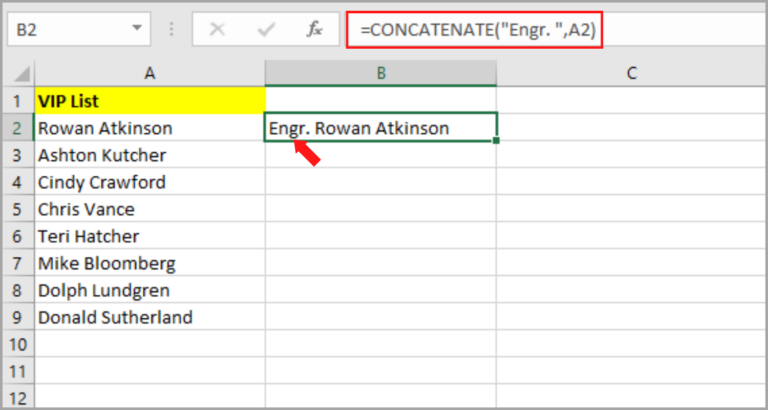 Adding Text to The Beginning or End of All Cells in Microsoft Excel