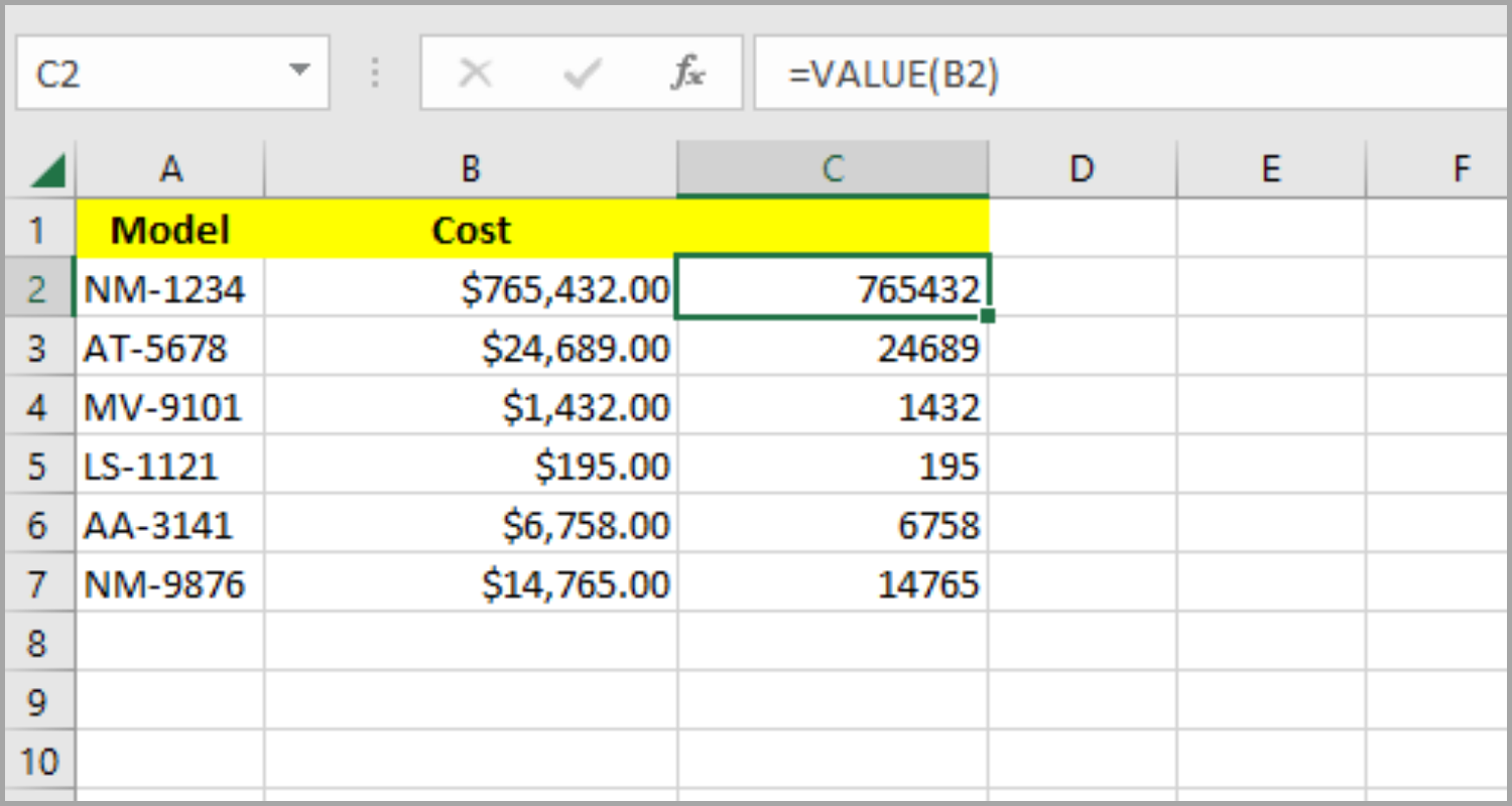 Remove Dollar Signs in Excel - [ 4 Different Methods to Delete $]
