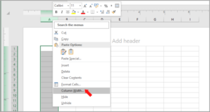 Setting Column Width in Inches or Centimeters in Microsoft Excel