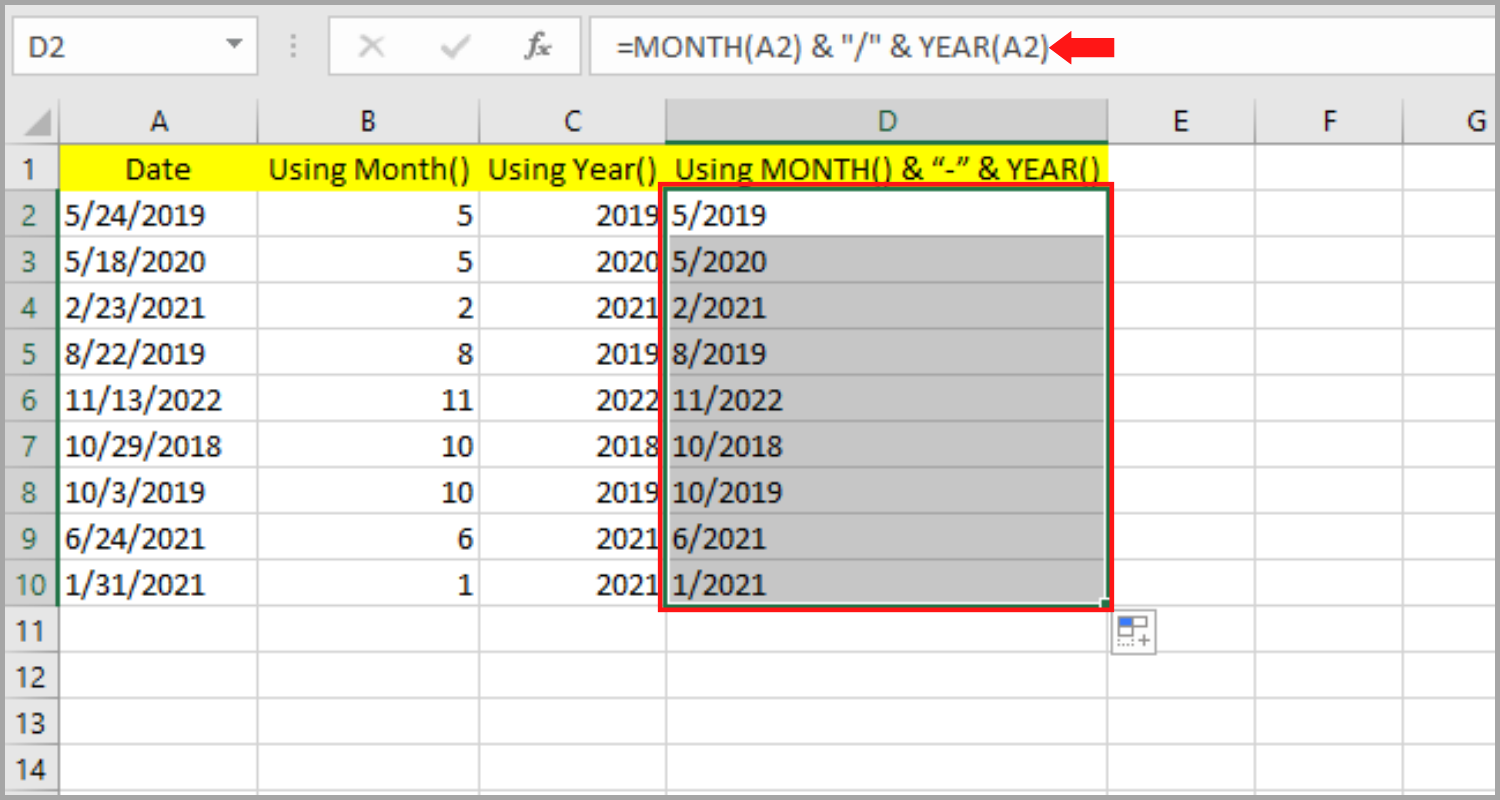 How to Convert Dates to Months and/or Years in Spreadsheet