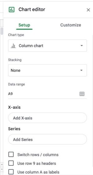Labeling Legends in Google Sheets