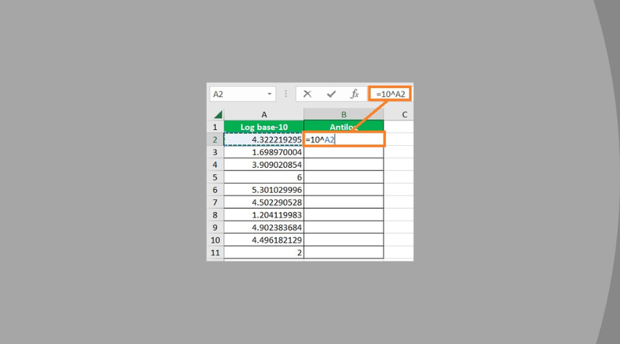 Calculate Antilog In Excel Ways Of Calculting Antilogarithm