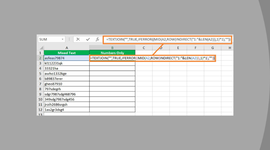 Extract Numbers From Mixed Text Strings In Excel