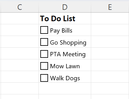 How to Insert Checkbox in Excel