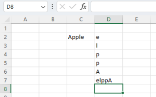 How To Reverse a Text String in Excel