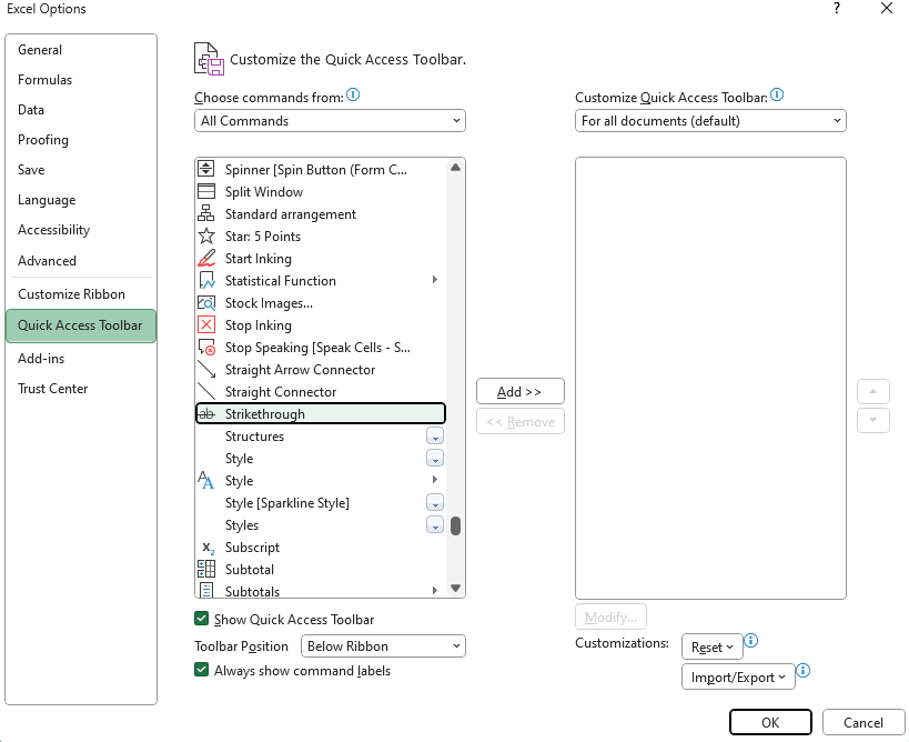 Strikethrough In Excel How To Strike A Wordnumber 0759