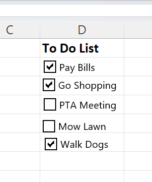 How to Insert Checkbox in Excel