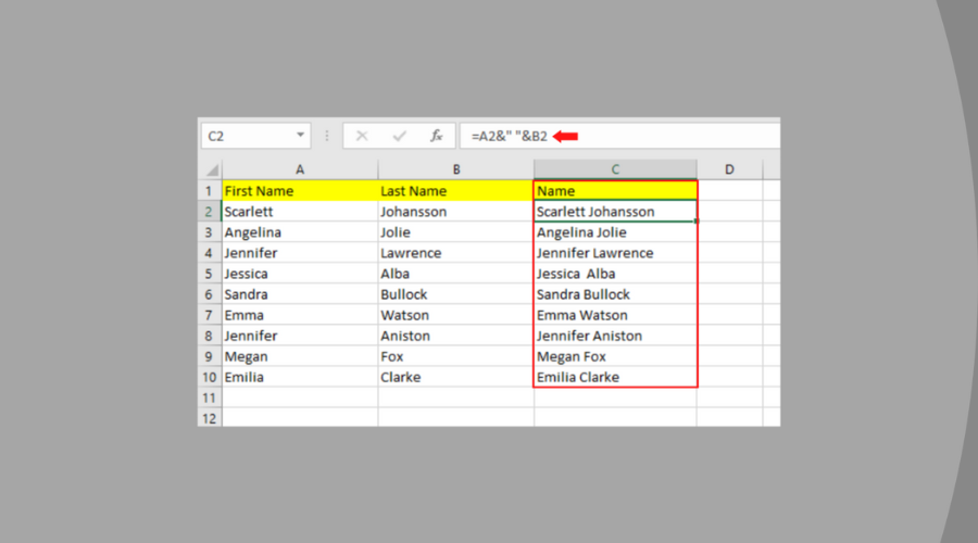 Two Easy Ways To Combine First Last Names In Microsoft Excel