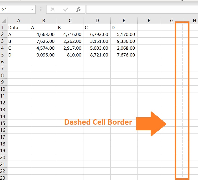 Removing Dotted Lines In Excel