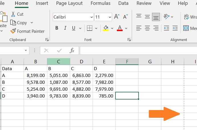 Removing Dotted Lines In Excel