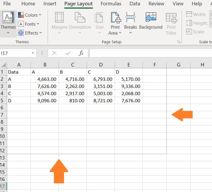 Removing Dotted Lines in Excel