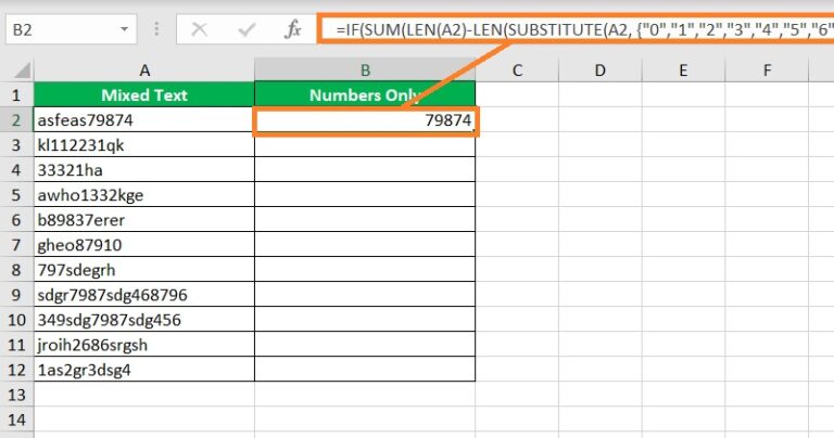 Extract Numbers from Mixed Text Strings in Excel - Easy Solution