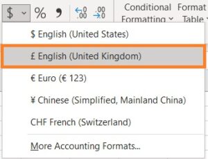 How to Insert the Pound Symbol (£) in Excel and Google Sheets