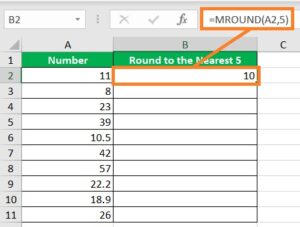 Rounding Up or Down to the Nearest 5 (or Any Multiple) in Excel