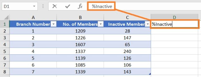 Create a Structured Reference in Excel